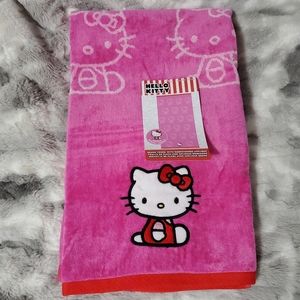 Sanrio | Bath | Hello Kitty Large Hot Pink Beach Towel | Poshmark